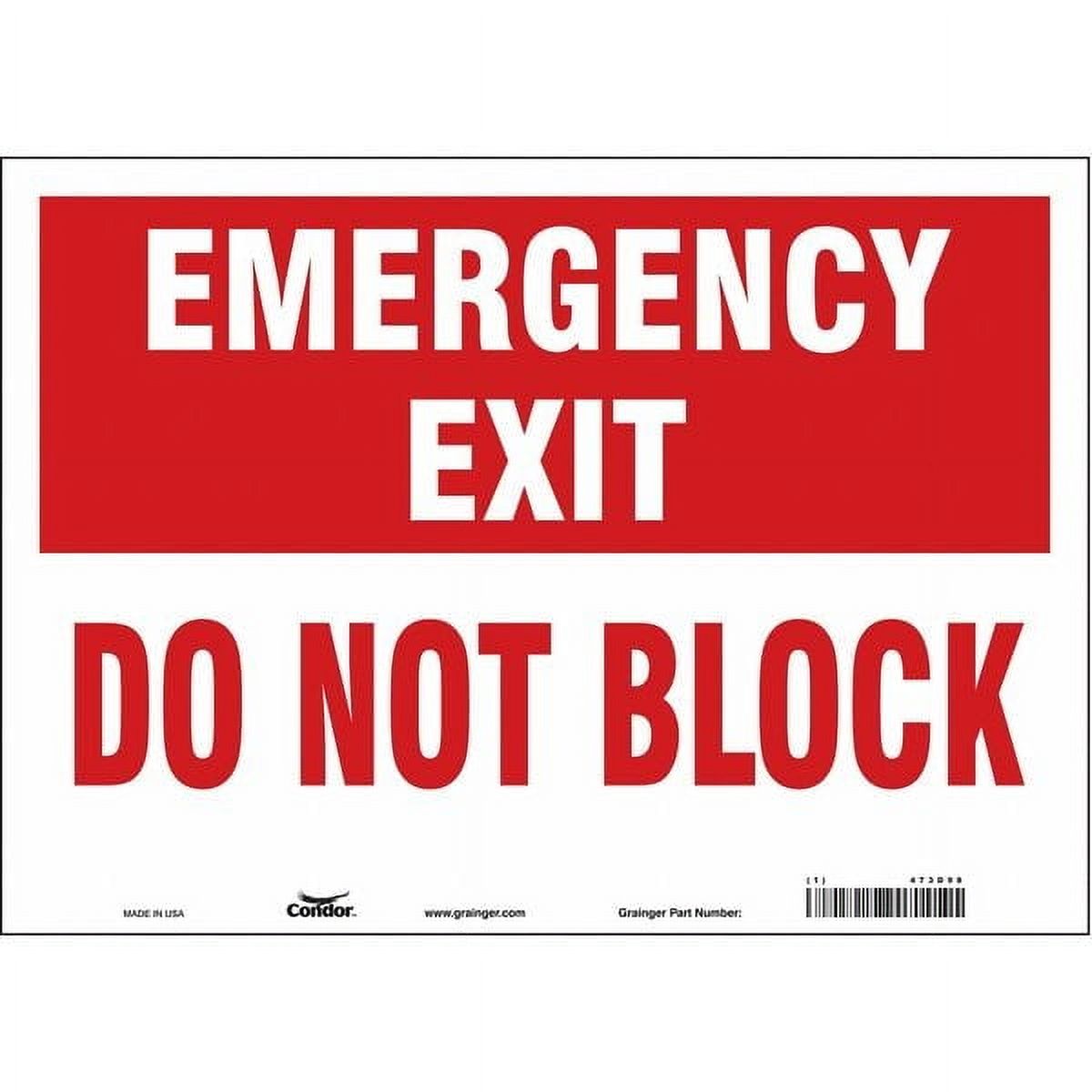 Condor Safety Sign,10 in x 14 in,Vinyl 473D98 - Walmart.com