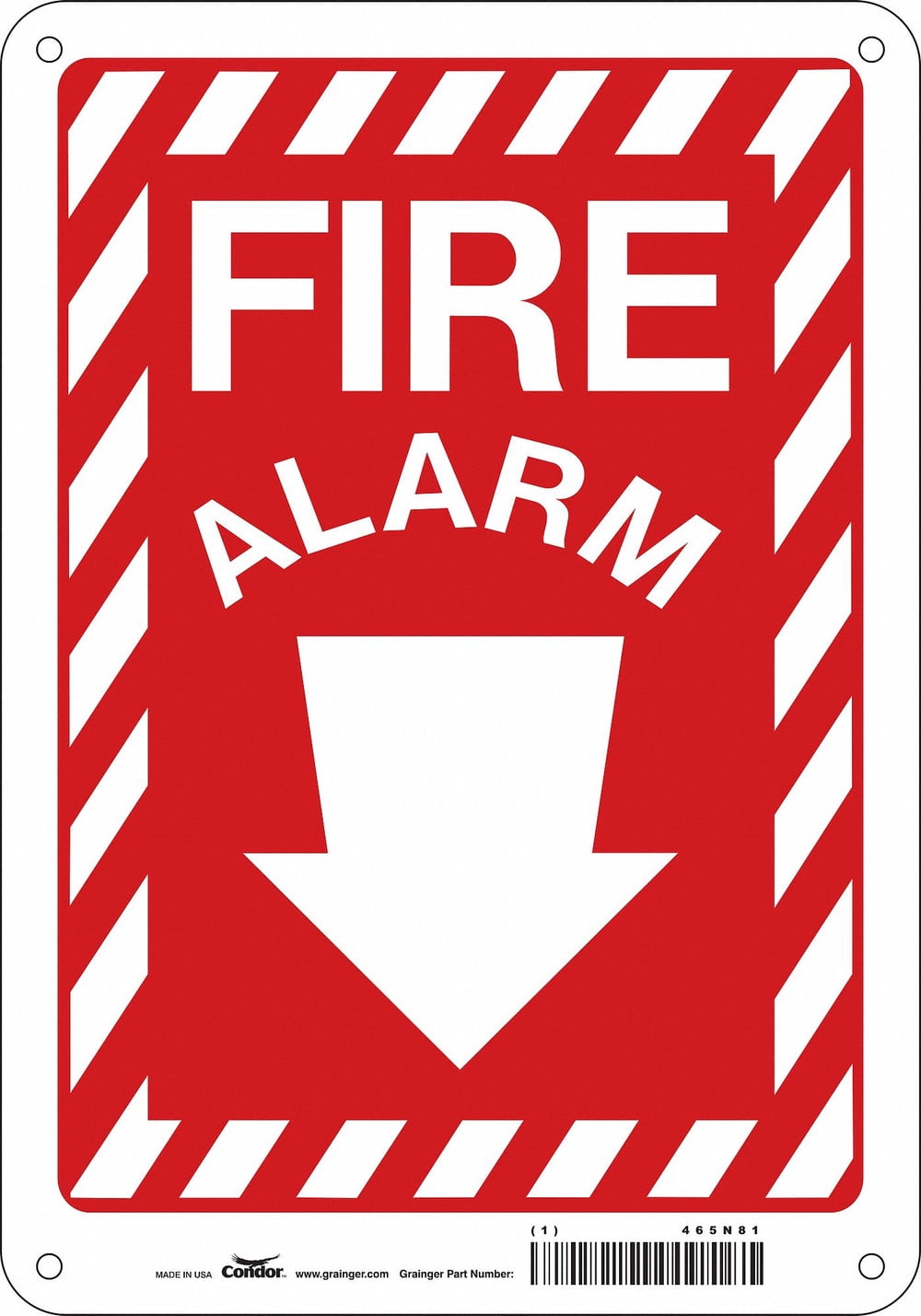 Condor Safety Sign,10 in x 7 in,Aluminum 465N81 465N81 ZO-G5077541 ...