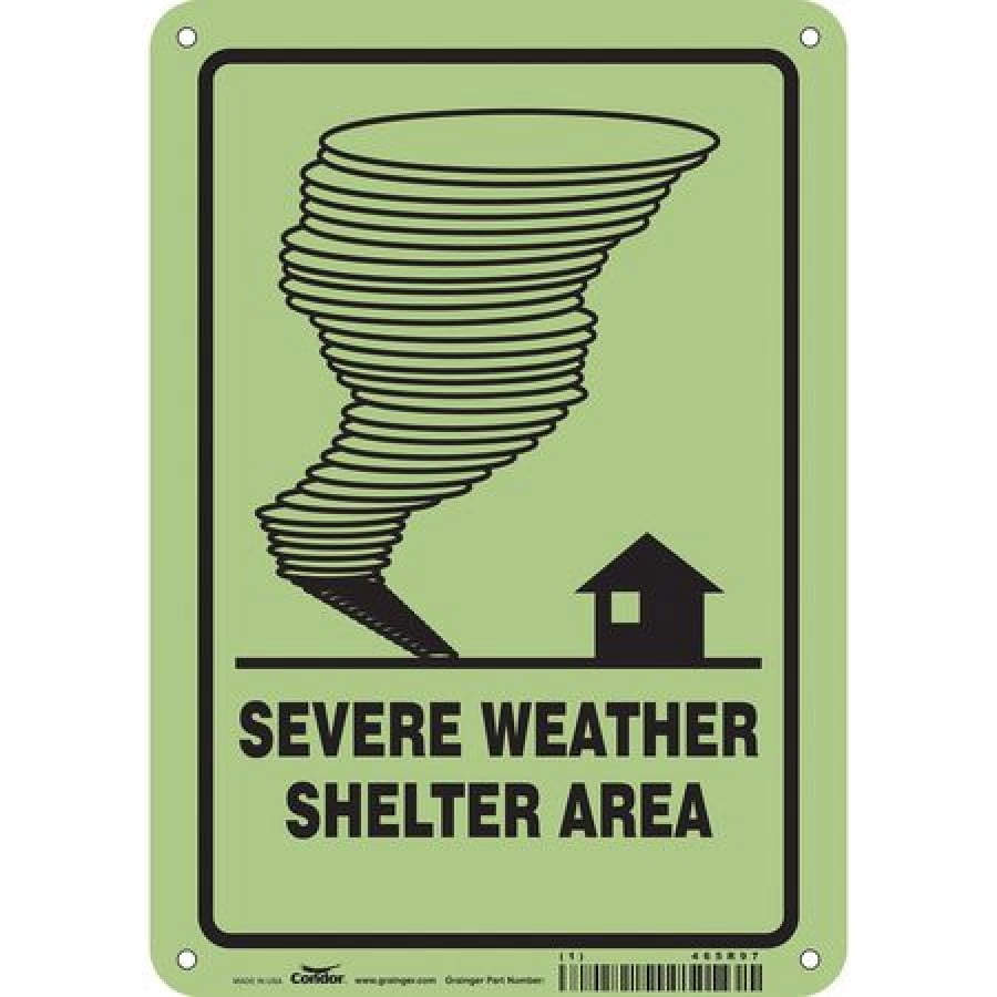 CONDOR 465R97 Safety Sign, 10 in Height, 7 in Width, Polyethylene ...