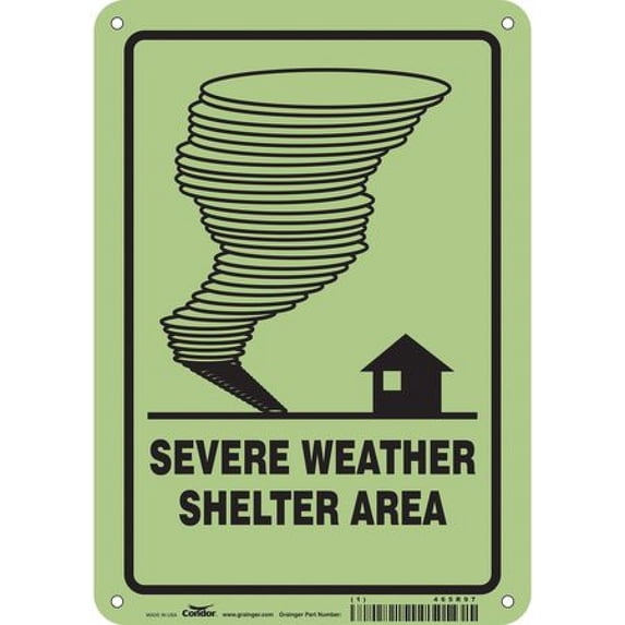 CONDOR 465R97 Safety Sign, 10 in Height, 7 in Width, Polyethylene ...