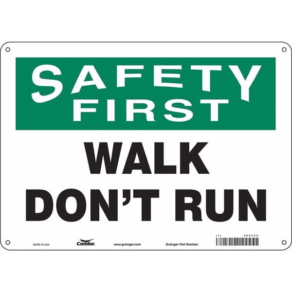 Condor Safety Sign,10 inx14 in,Aluminum 469T20 - Walmart.com