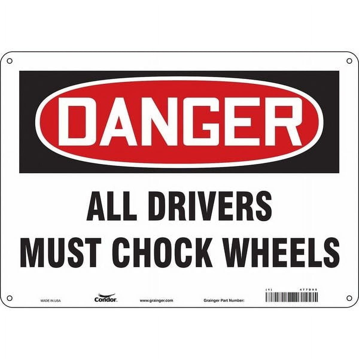 Condor Safety Sign,10 inx14 in,Aluminum 477D95 - Walmart.com