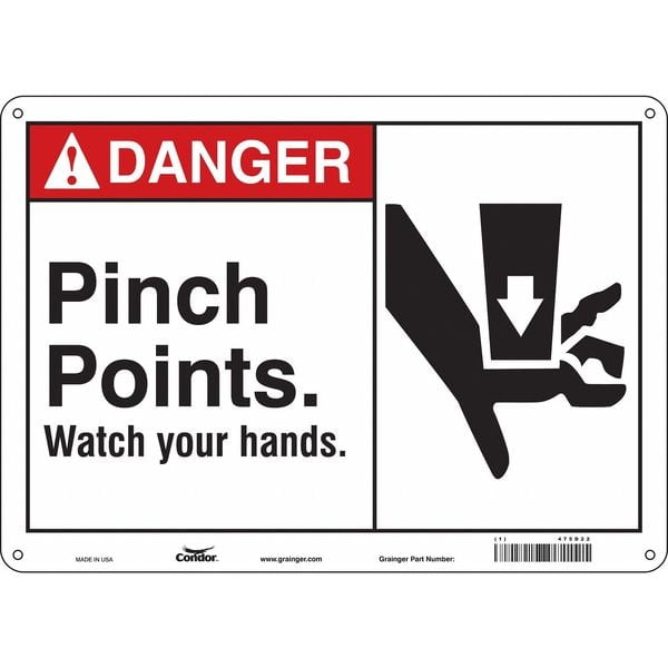 Condor Safety Sign,10 inx14 in,Polyethylene 475D22 - Walmart.com