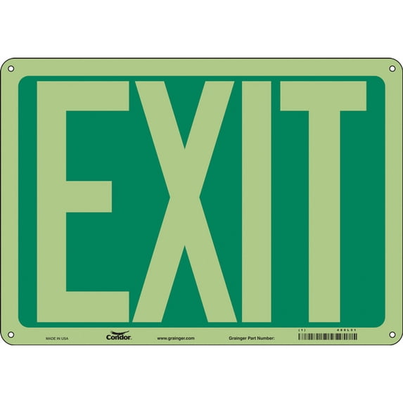 Condor Safety Sign,10 inx14 in,Polyethylene 480L51 480L51 ZO-G5856398 ...