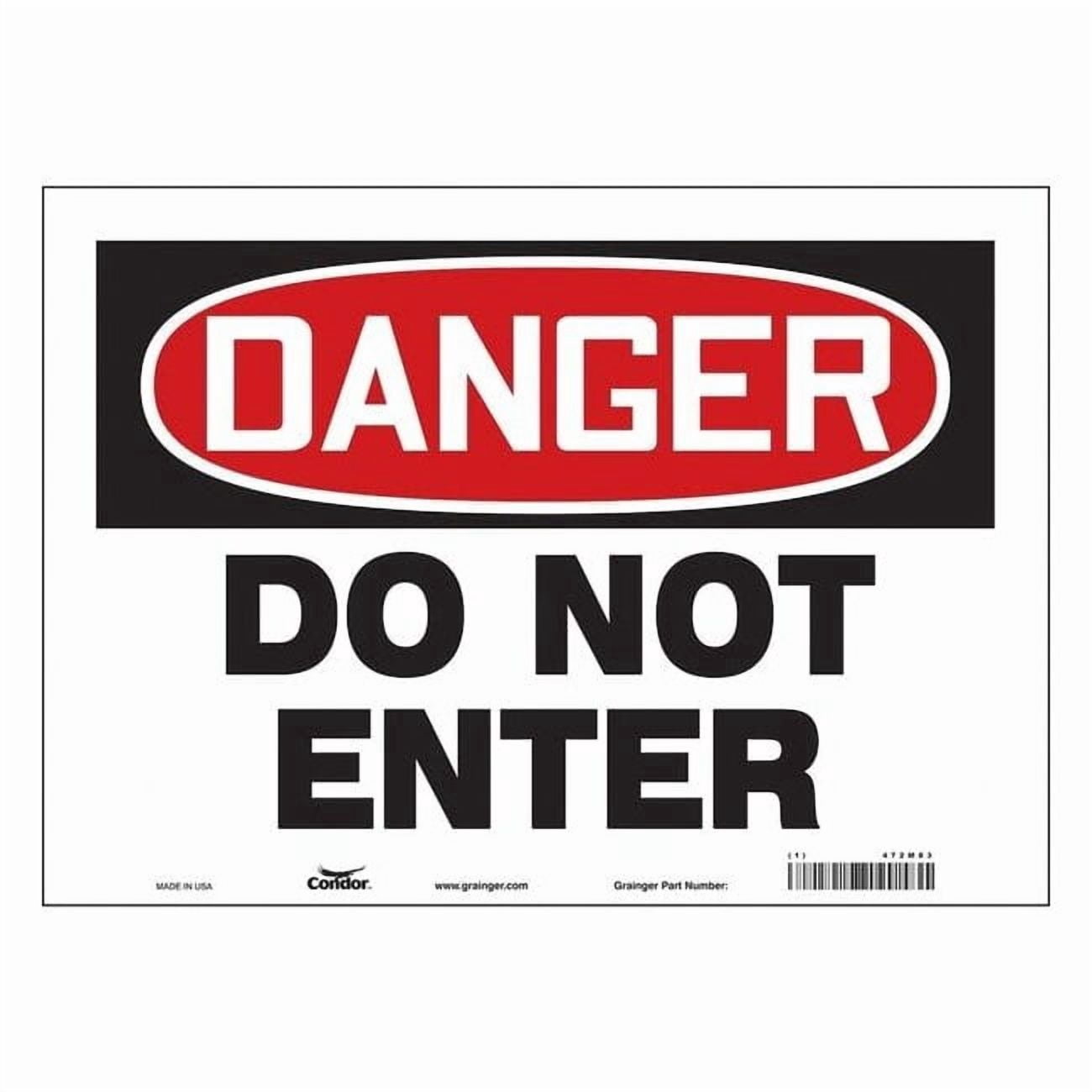 Safety Sign, 10 in Height, 14 in Width, Vinyl, Horizontal Rectangle ...