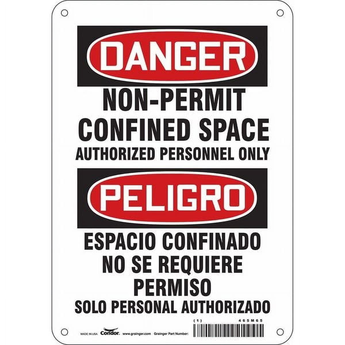 Condor Safety Sign,10 inx7 in,Aluminum 465M65 - Walmart.com