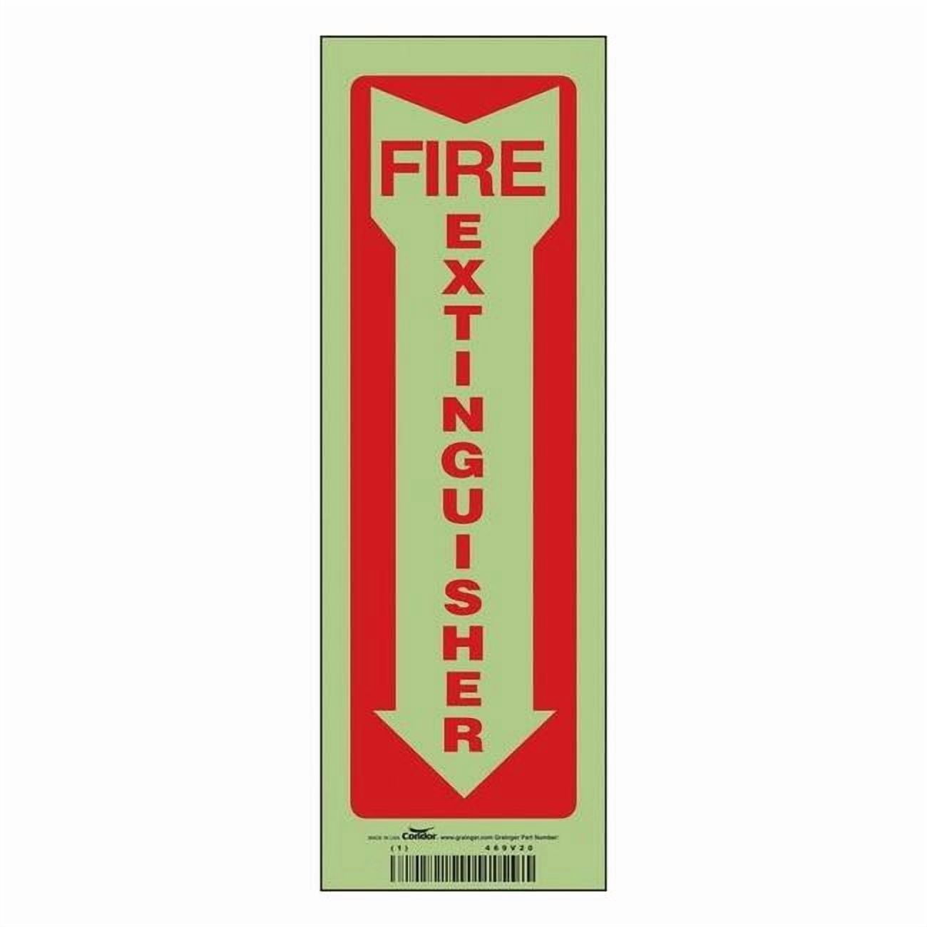 Safety Sign, 12 in Height, 4 in Width, Glow Vinyl, Horizontal Rectangle ...