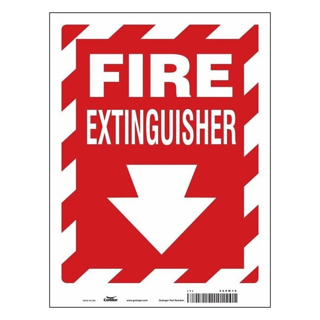Condor Safety Sign,9" W,12" H,0.004" Thickness 469W10 - Walmart ...