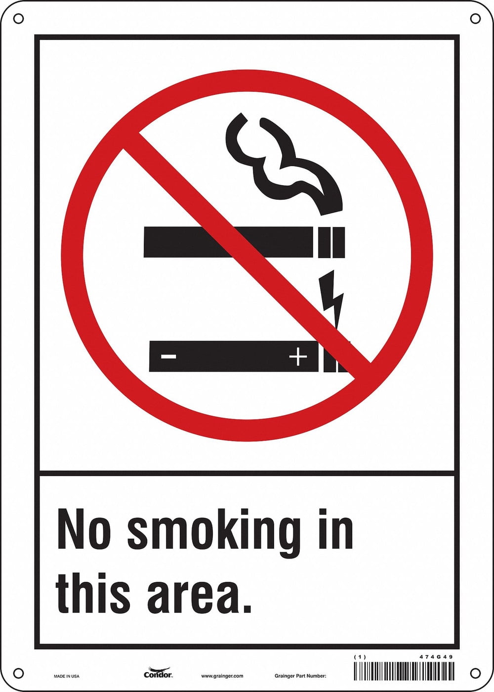 Condor Safety Sign,14 inx10 in,Aluminum 474G49 474G49 ZO-G5128048 ...