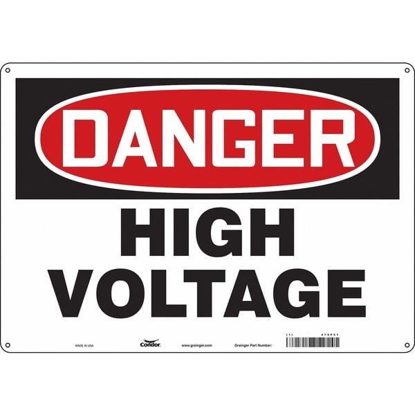 Condor Safety Sign,14 inx20 in,Aluminum 479P51 - Walmart.com