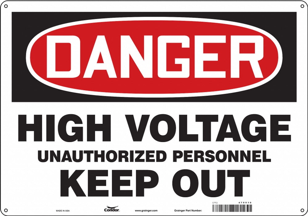 Condor Safety Sign,14 inx20 in,Aluminum 479V10 479V10 ZO-G5780490 ...