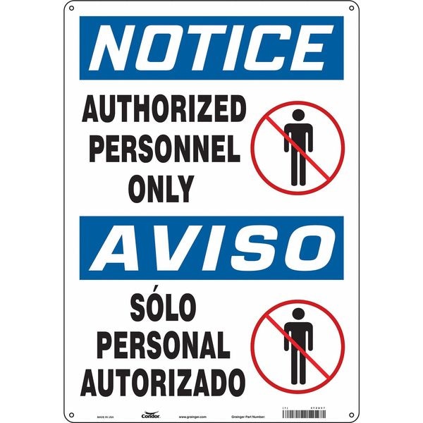 Condor Safety Sign,20 in x 14 in,Aluminum 472U57 - Walmart.com