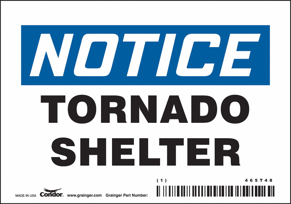 Condor Safety Sign,3 1-2 in x 5 in,Vinyl 465T48 465T48 ZO-G5636379 ...