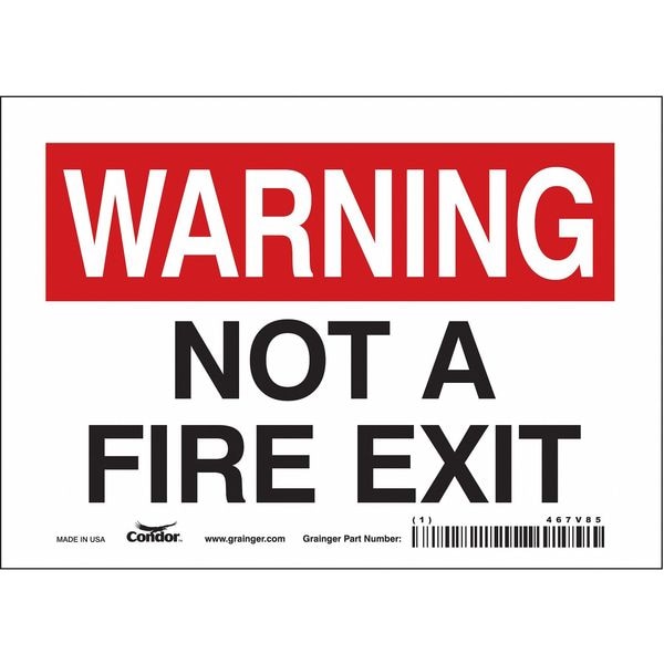 Condor Safety Sign,5 in x 7 in,Vinyl 467V85 - Walmart.com
