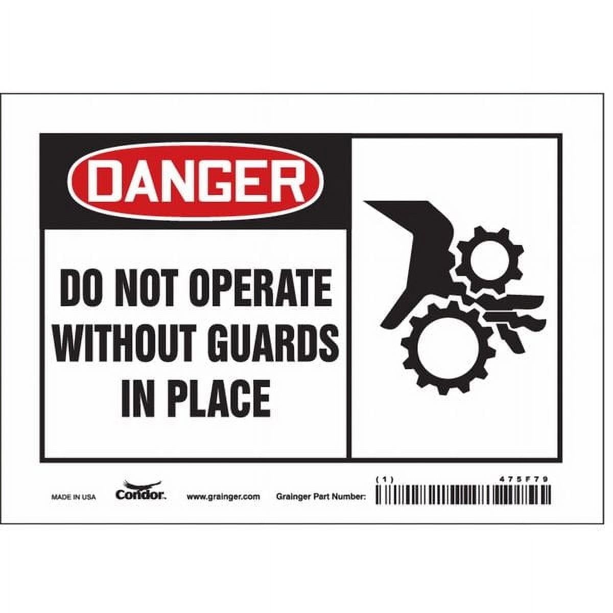 Condor Safety Sign,5 inx7 in,Vinyl 475F79 - Walmart.com
