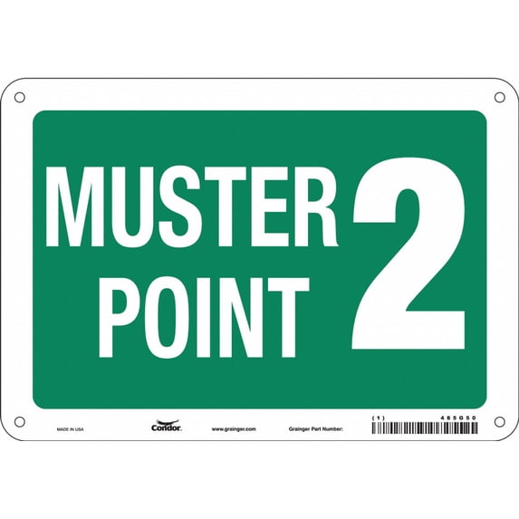 Condor Safety Sign,7 in x 10 in,Aluminum 485G50 485G50 ZO-G6252990 ...