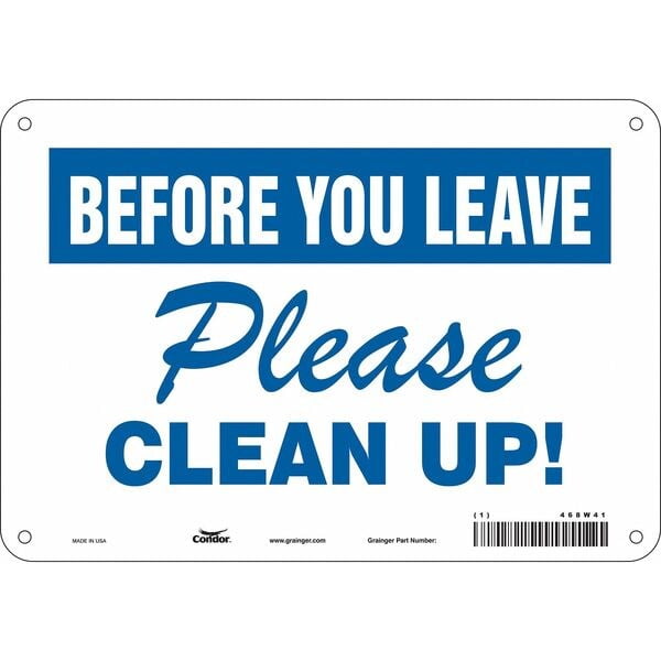 Condor Safety Sign,7 in x 10 in,Polyethylene 468W41 - Walmart.com