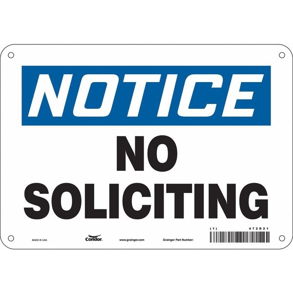 Condor Safety Sign,7 in x 10 in,Polyethylene 472D21 - Walmart.com