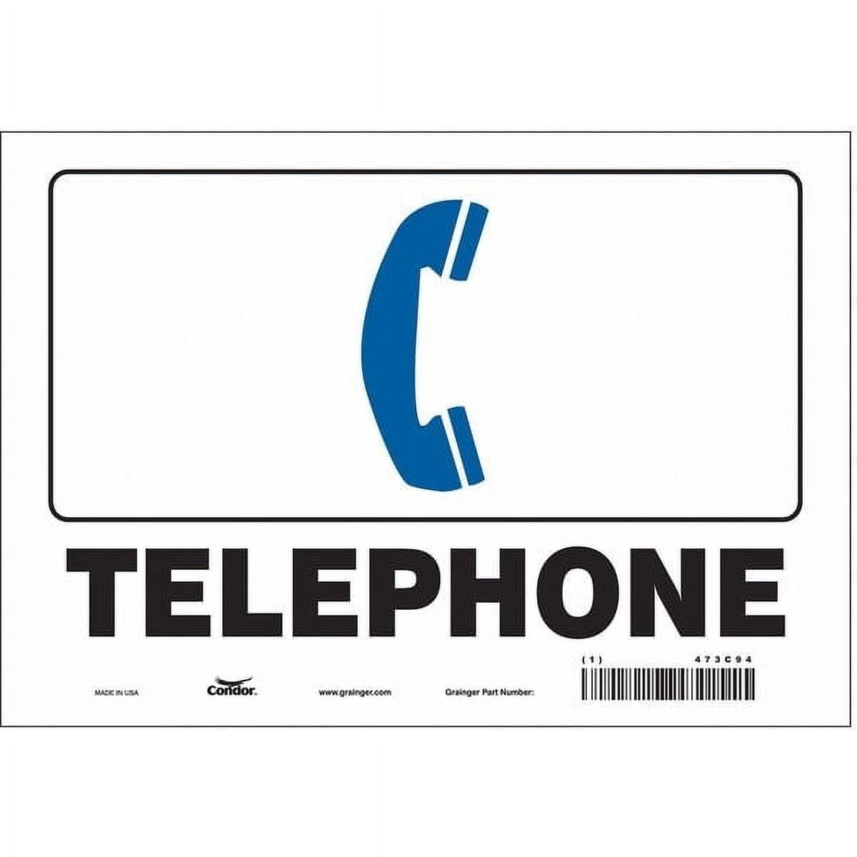 Condor Safety Sign,7 in x 10 in,Vinyl 473C94 - Walmart.com