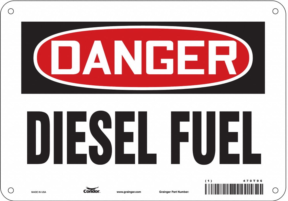 Condor Safety Sign,7 inx10 in,Polyethylene 470T96 470T96 ZO-G5571890 ...