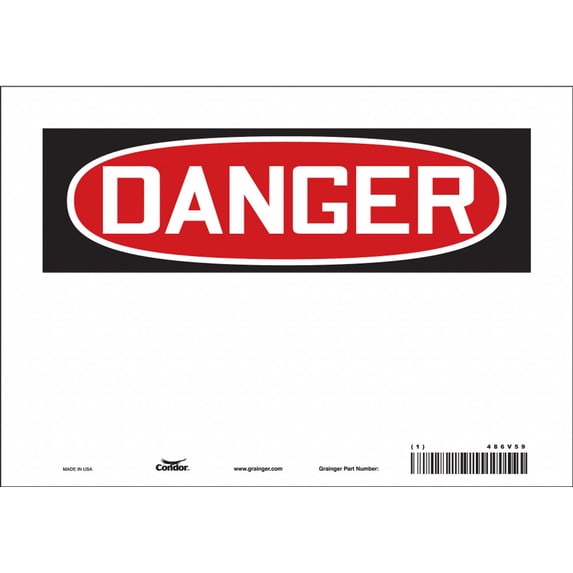 Condor Safety Sign,7 inx10 in,Vinyl 486V59 486V59 ZO-G6281243 - Walmart.com