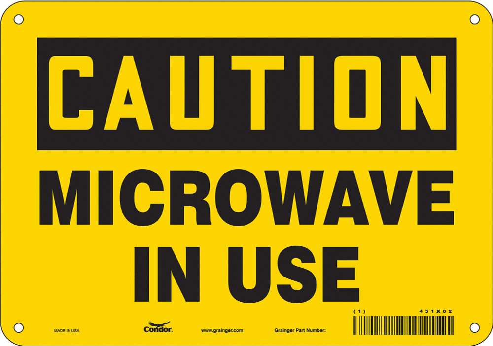Condor Safety Sign Radiofrequency-Microwave,7"H 451X02 451X02 ZO ...