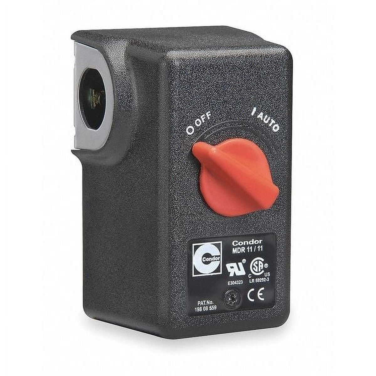 Pressure Switch, Standard, DPST, 1 Ports, 1/4" NPT, 50 to 200 psi Range ...