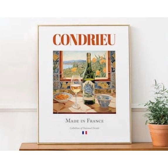 Condrieu Wine RhÃƒÂ´ne-Alpes Kitchen Wall Art Poster, Poster Home Decor ...