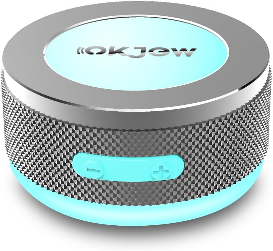 Conduction Speaker with Colorful Lights, Portable Surface-Vibration ...