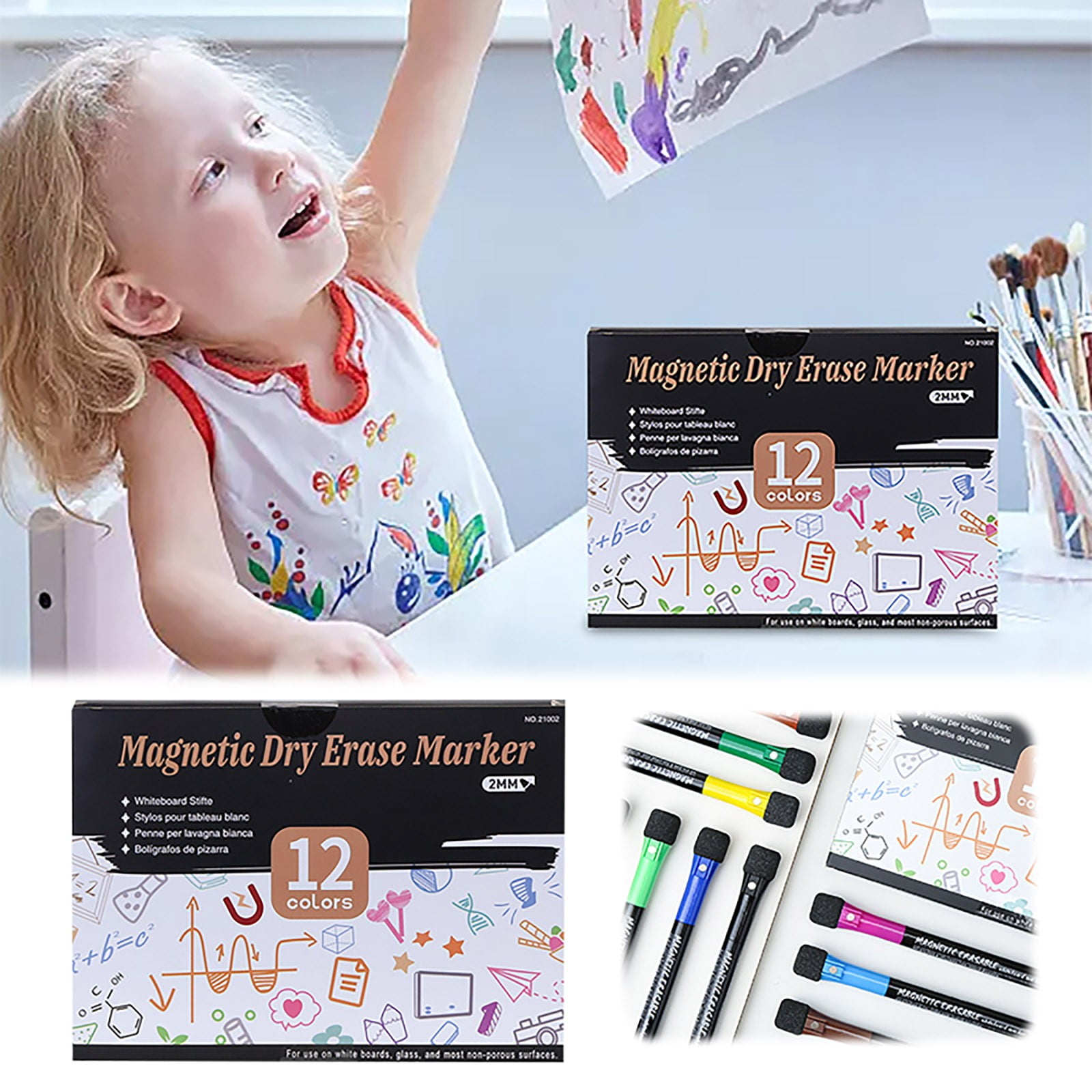 Conductive Pen 12 Color Whiteboard Pen For Children's Hand Drawn ...