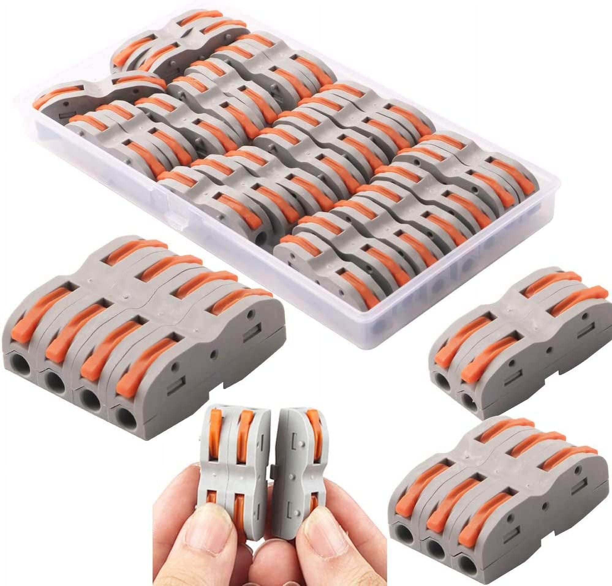 Conductor Terminal Block. Assortment Conductors Compact Wire Connectors ...