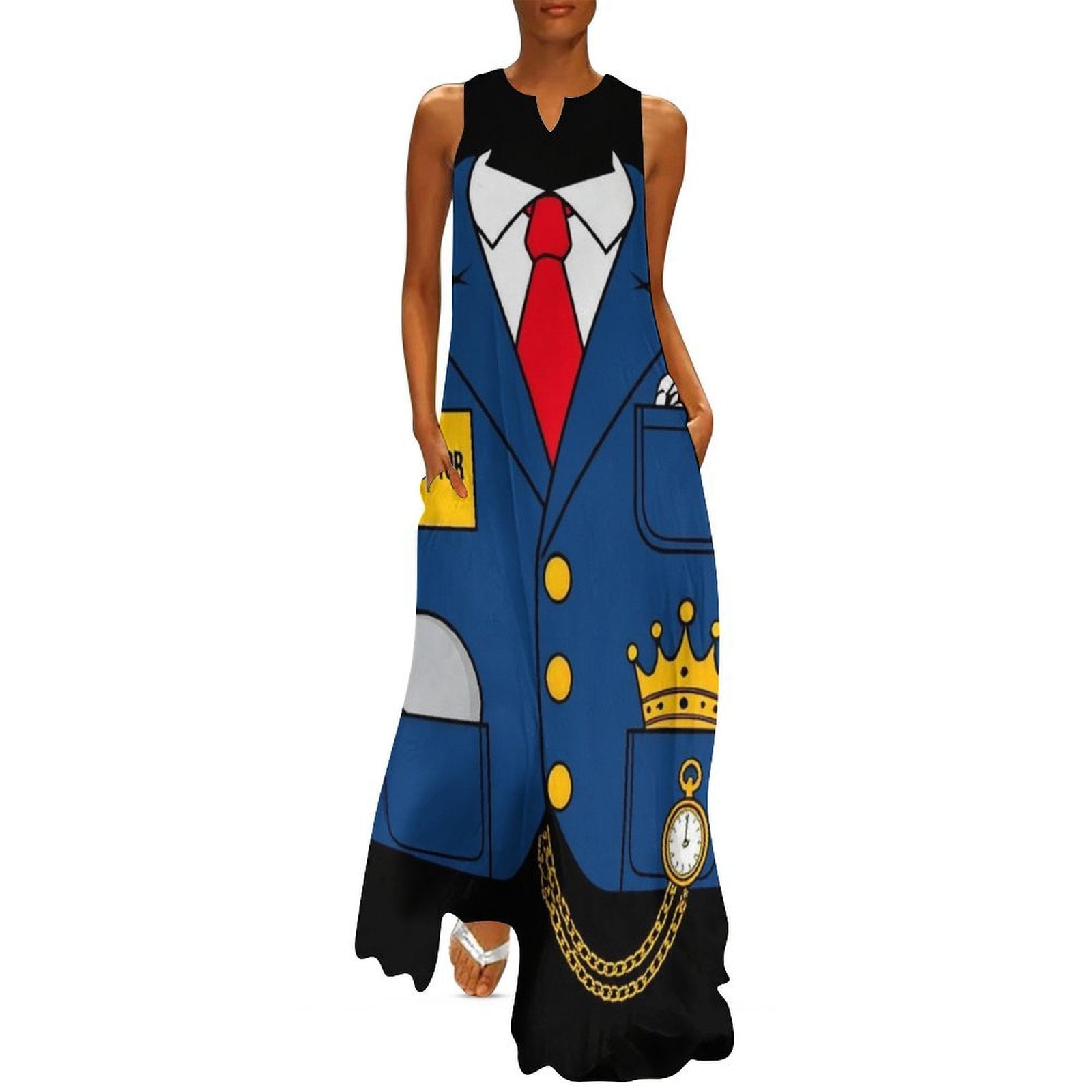 Conductor Uniform Badge Long Dress dress women summer dress for women ...