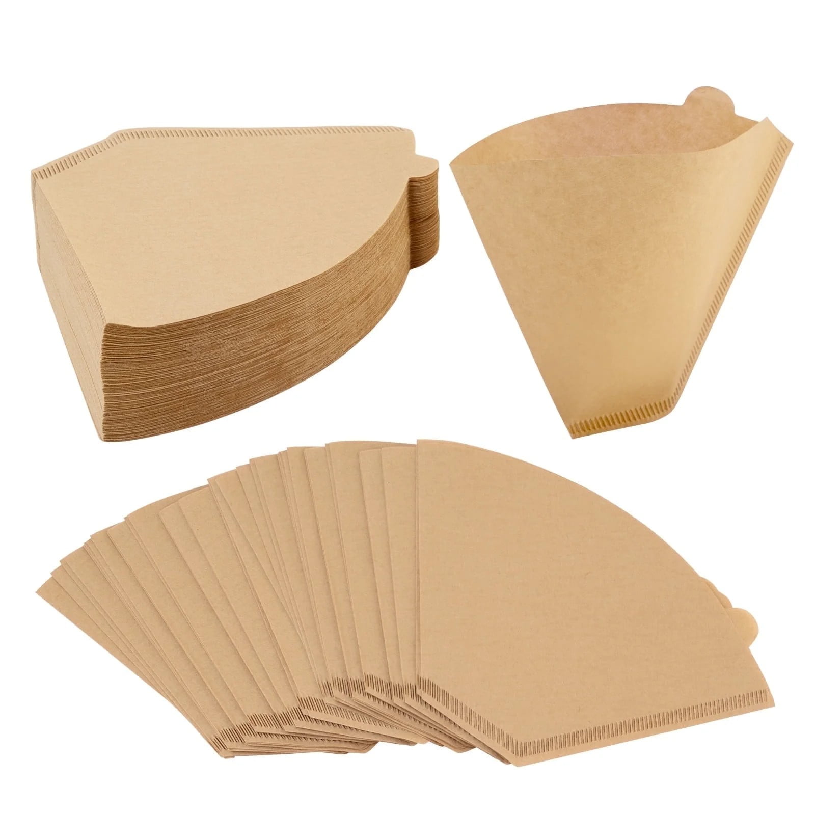 Cone Coffee Filter 8-12 Cup, 200 Count Unbleached Natural Paper, No ...