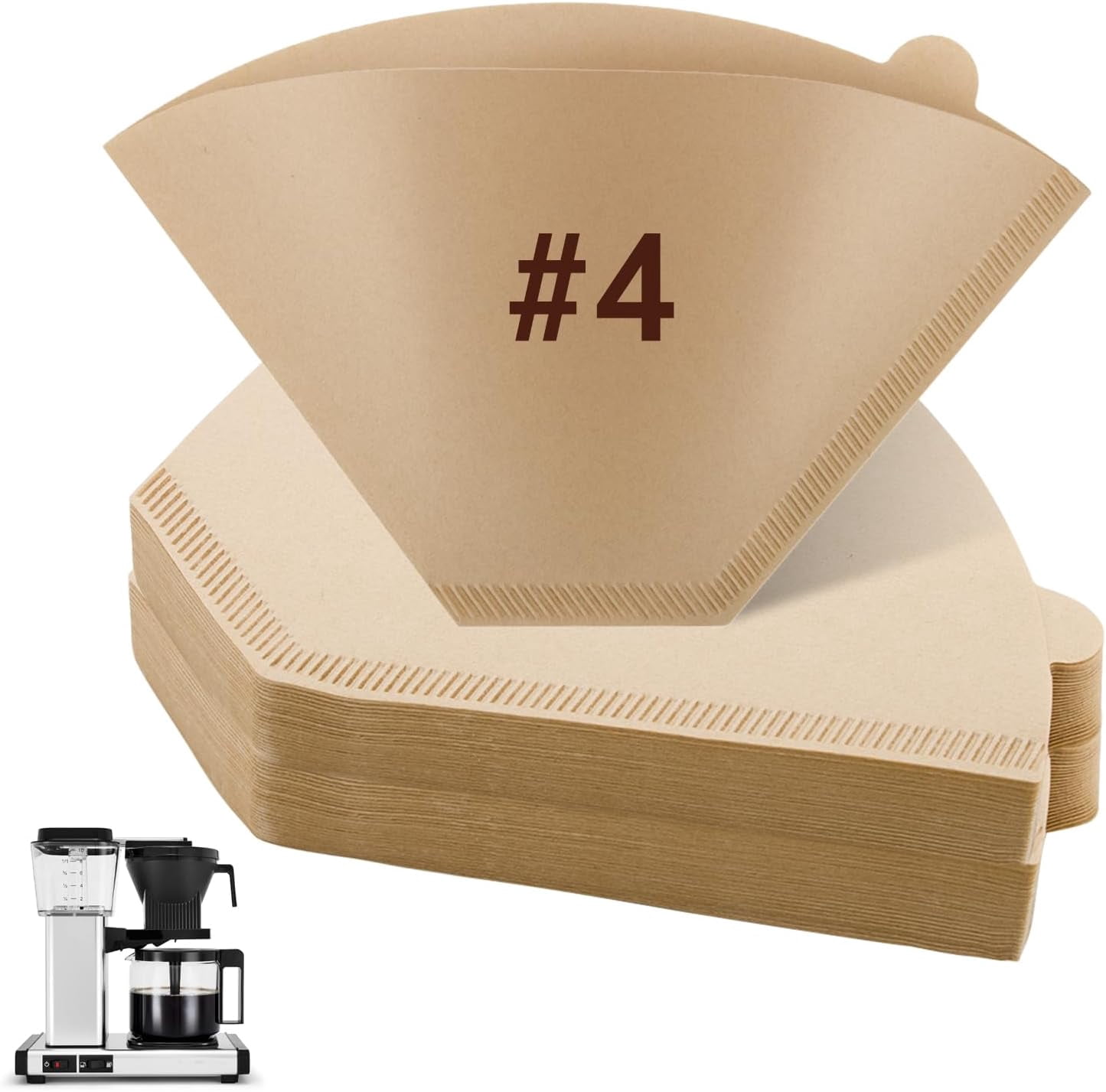 Cone Coffee Filters #4 Compatible with Technivorm Coffee Maker, 8-12 ...