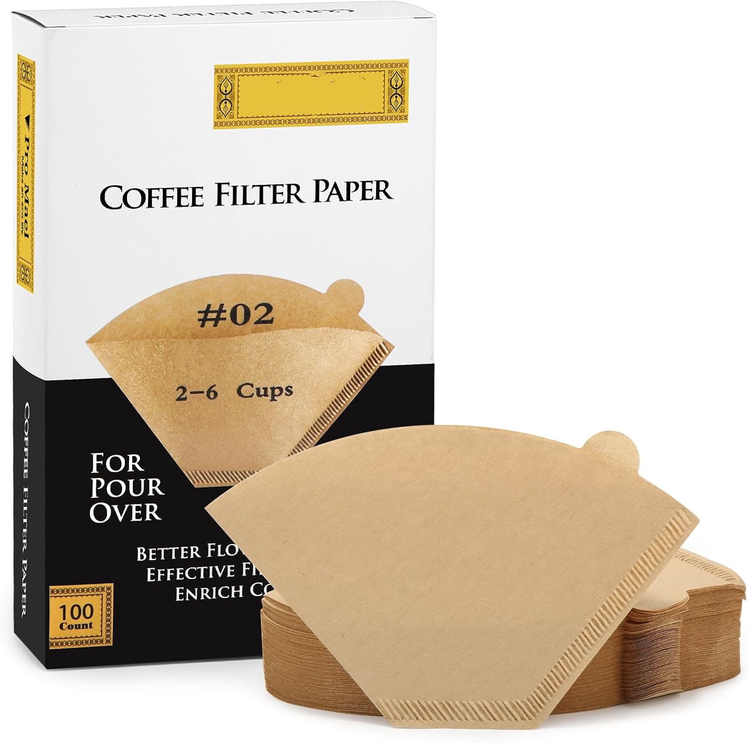 Cone Coffee Filters Paper Disposable for Pour Over and Drip Coffee ...