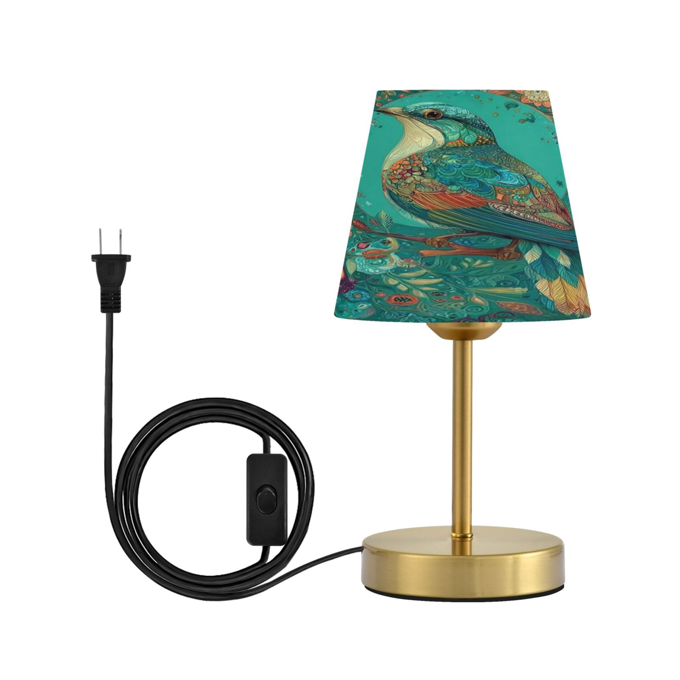 Cone Desk Lamp Antique Bronze Base & Linen Shade Bedside Table Lamp for ...