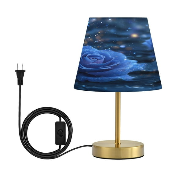 Cone Desk Lamp Antique Bronze Base & Linen Shade Bedside Table Lamp for ...