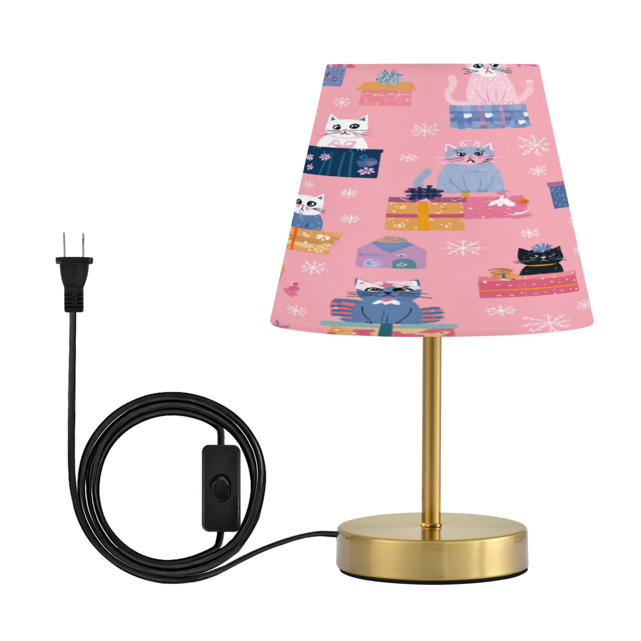 Cone Desk Lamp Antique Bronze Base & Linen Shade Bedside Table Lamp for ...