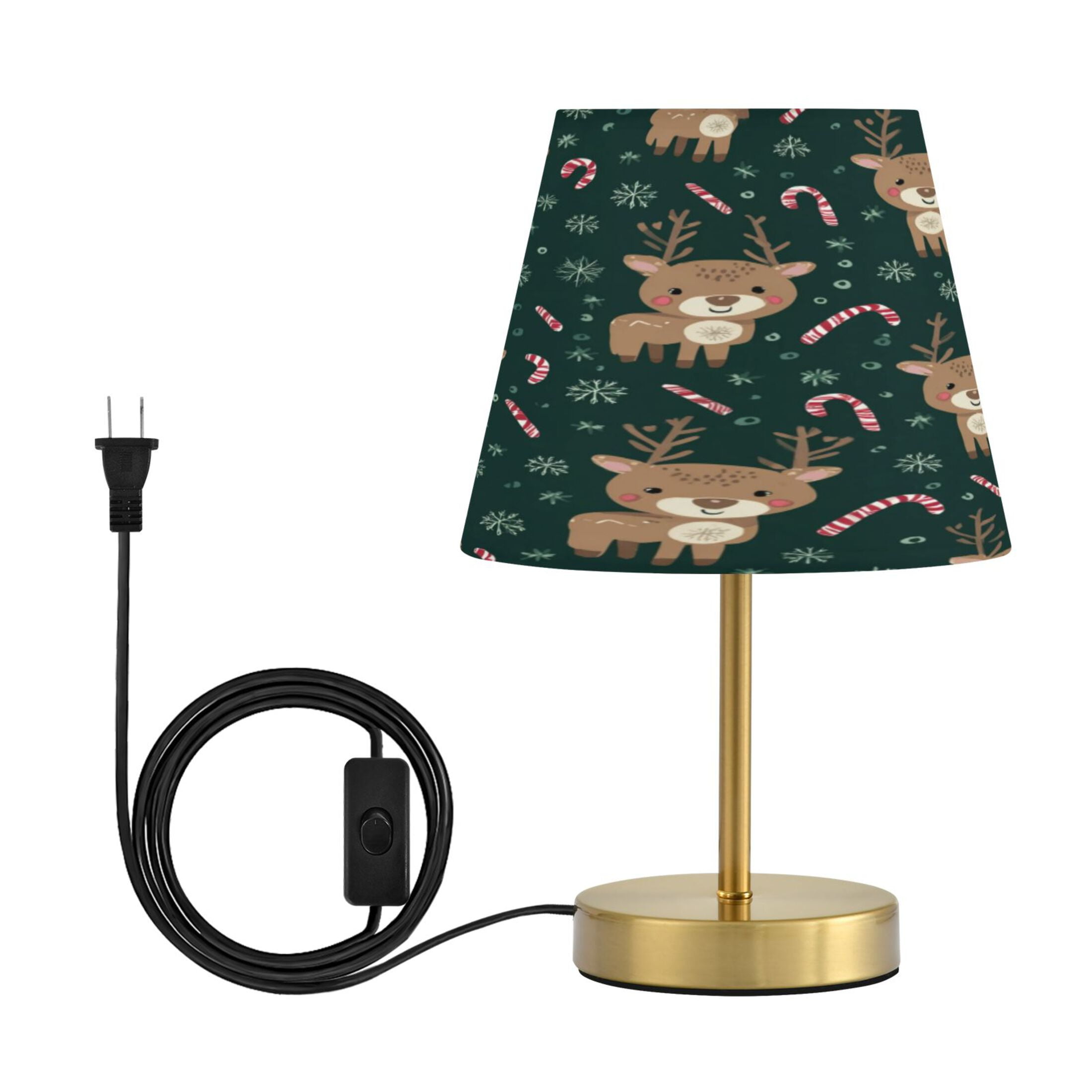 Cone Desk Lamp Antique Bronze Base & Linen Shade Bedside Table Lamp for ...