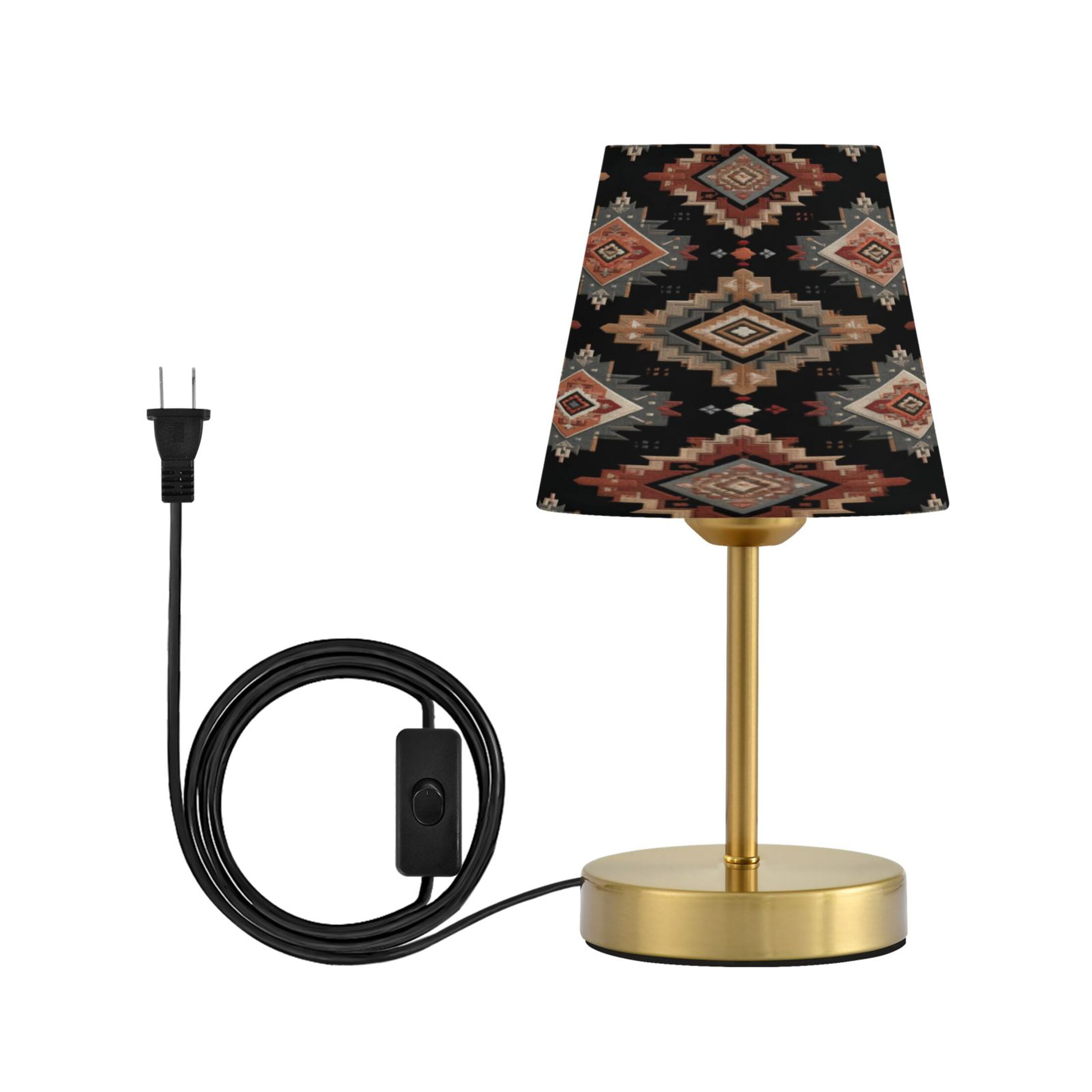 Cone Desk Lamp Antique Bronze Base & Linen Shade Bedside Table Lamp for ...