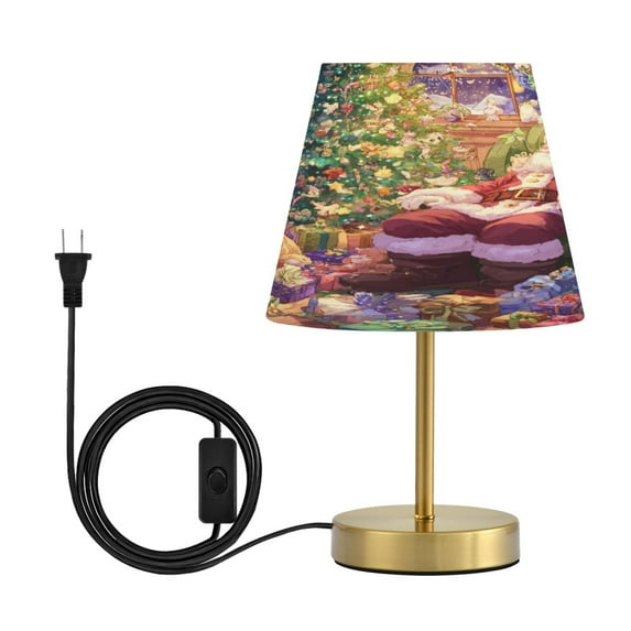 Cone Desk Lamp Antique Bronze Base & Linen Shade Bedside Table Lamp for ...