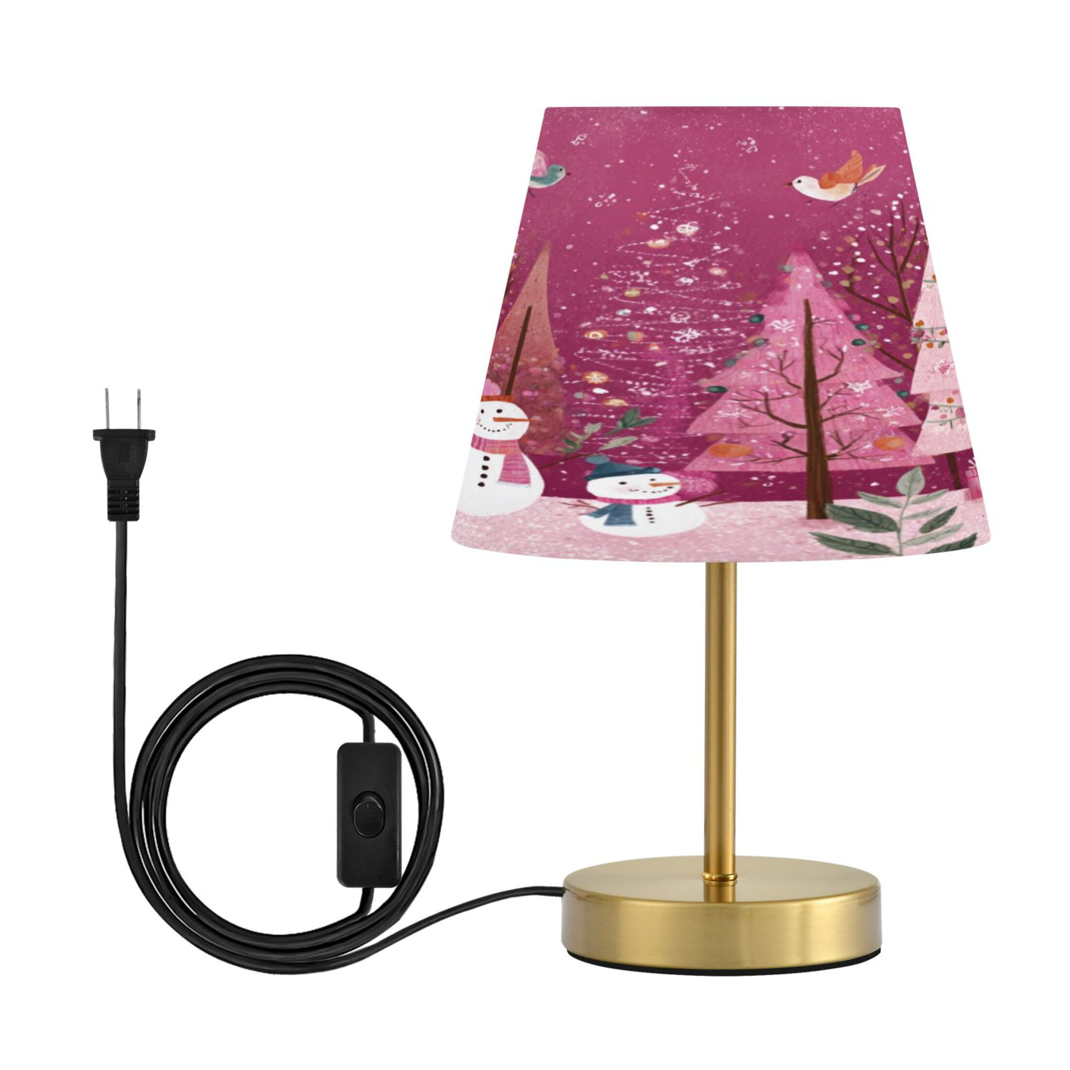 Cone Desk Lamp Antique Bronze Base & Linen Shade Bedside Table Lamp for ...