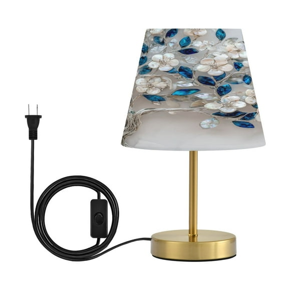Cone Desk Lamp Antique Bronze Base & Linen Shade Bedside Table Lamp for ...