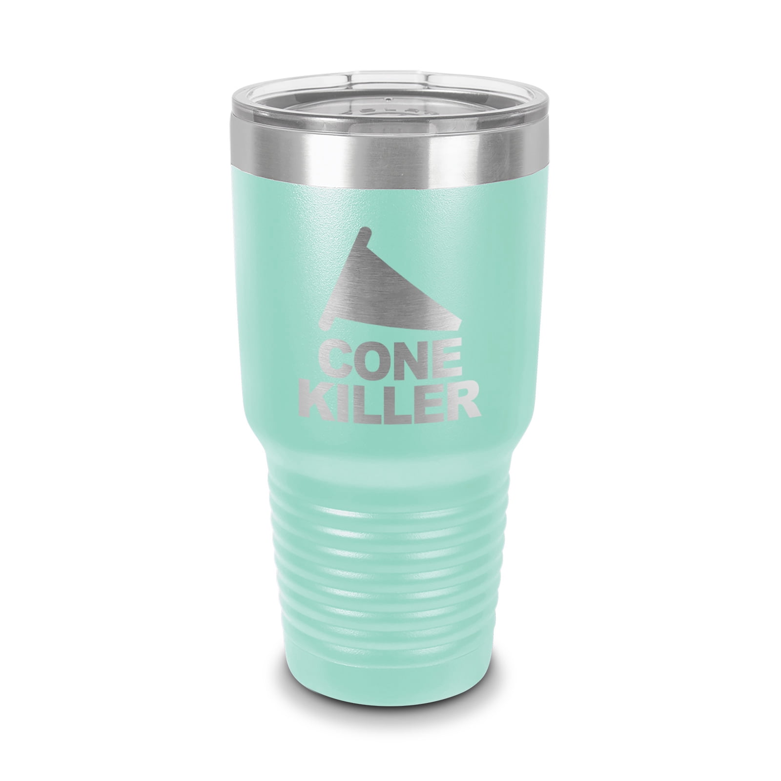 Cone Killer Tumbler 30 oz - Laser Engraved w/ Clear Lid - Stainless ...