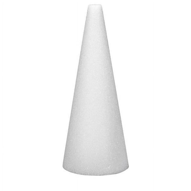 Cone Styrofoam Shape, 6 x 3 in., White - Walmart.com