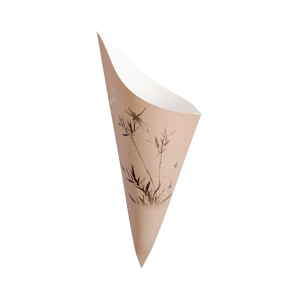 Paper Food Cones - Bamboo Print - 10" - 100 Count Box - Walmart.com