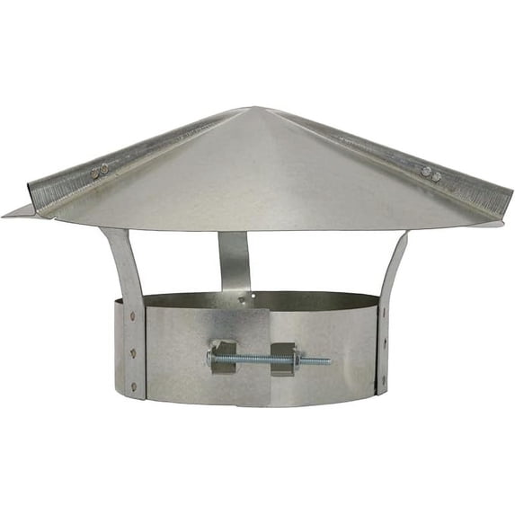 Cone Top Chimney Cap in Galvanized Steel (14 Inch), Silver - Walmart.com