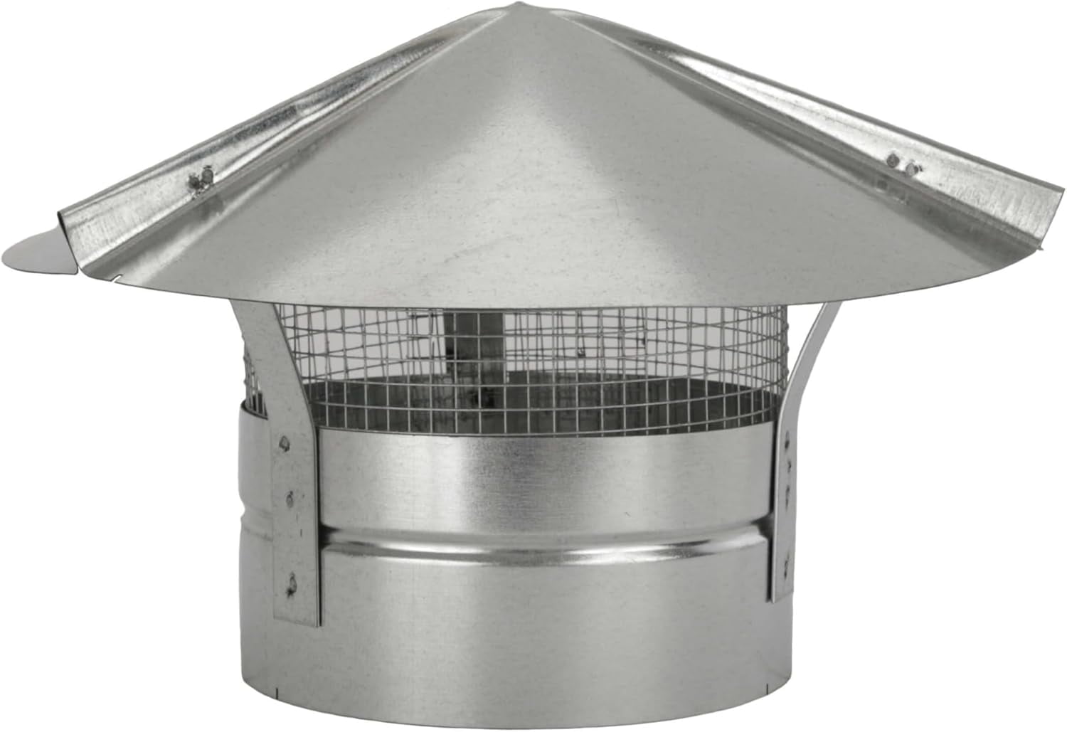 Cone Top Chimney Cap with Screen (8 Inch), Silver - Walmart.com