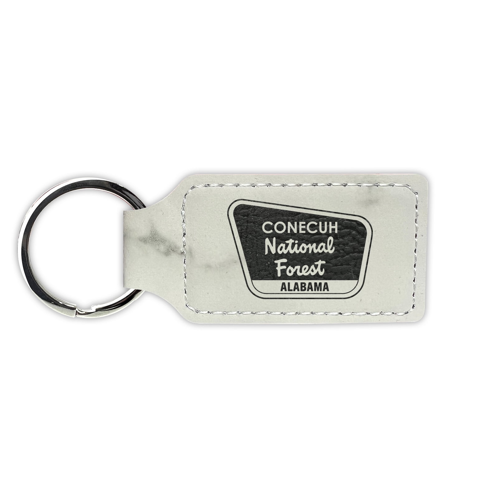 Conecuh National Forest Keychain Leatherette Rectangle - Laser Engraved ...