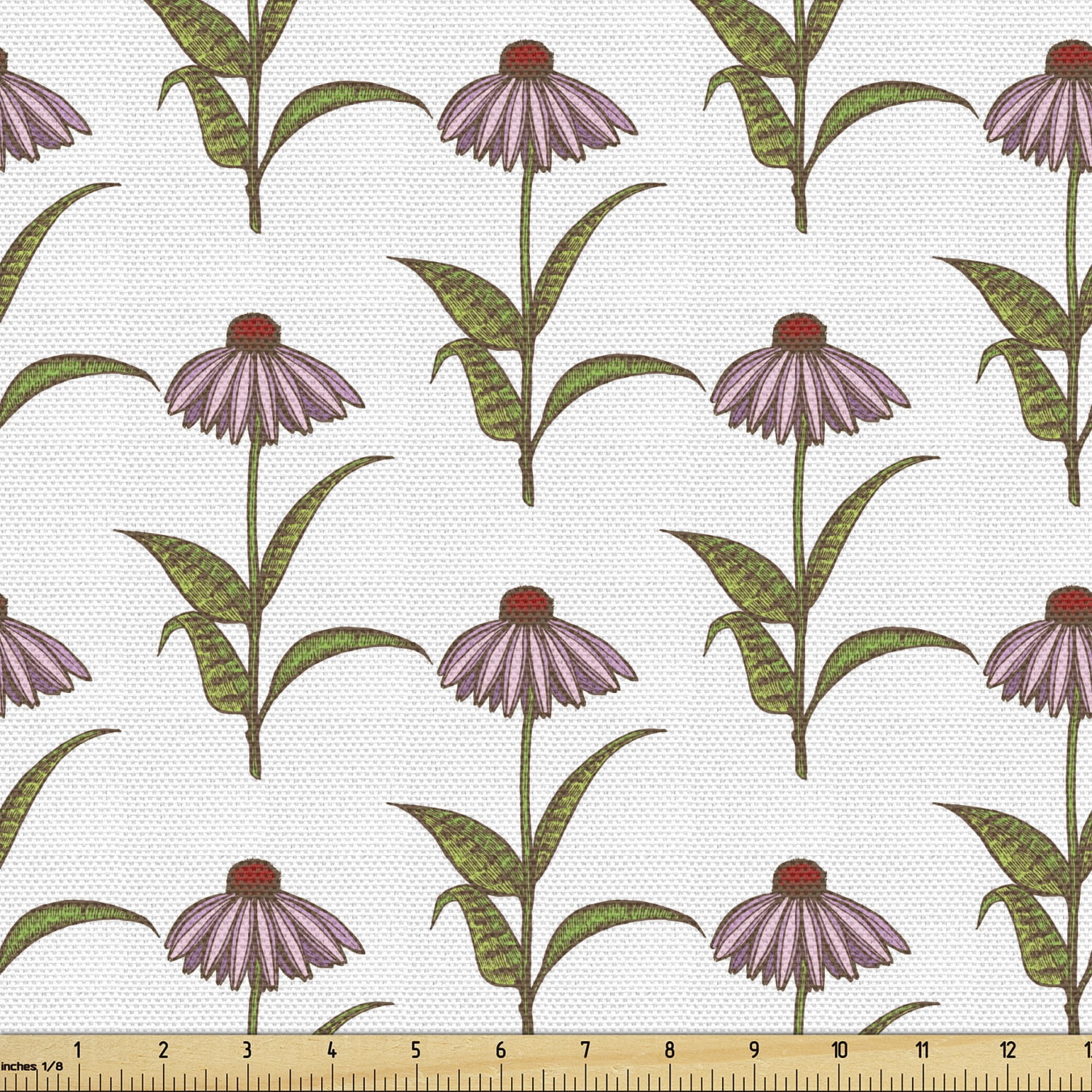 Ambesonne Coneflower Fabric by the Yard Upholstery, Flourishing Garden ...